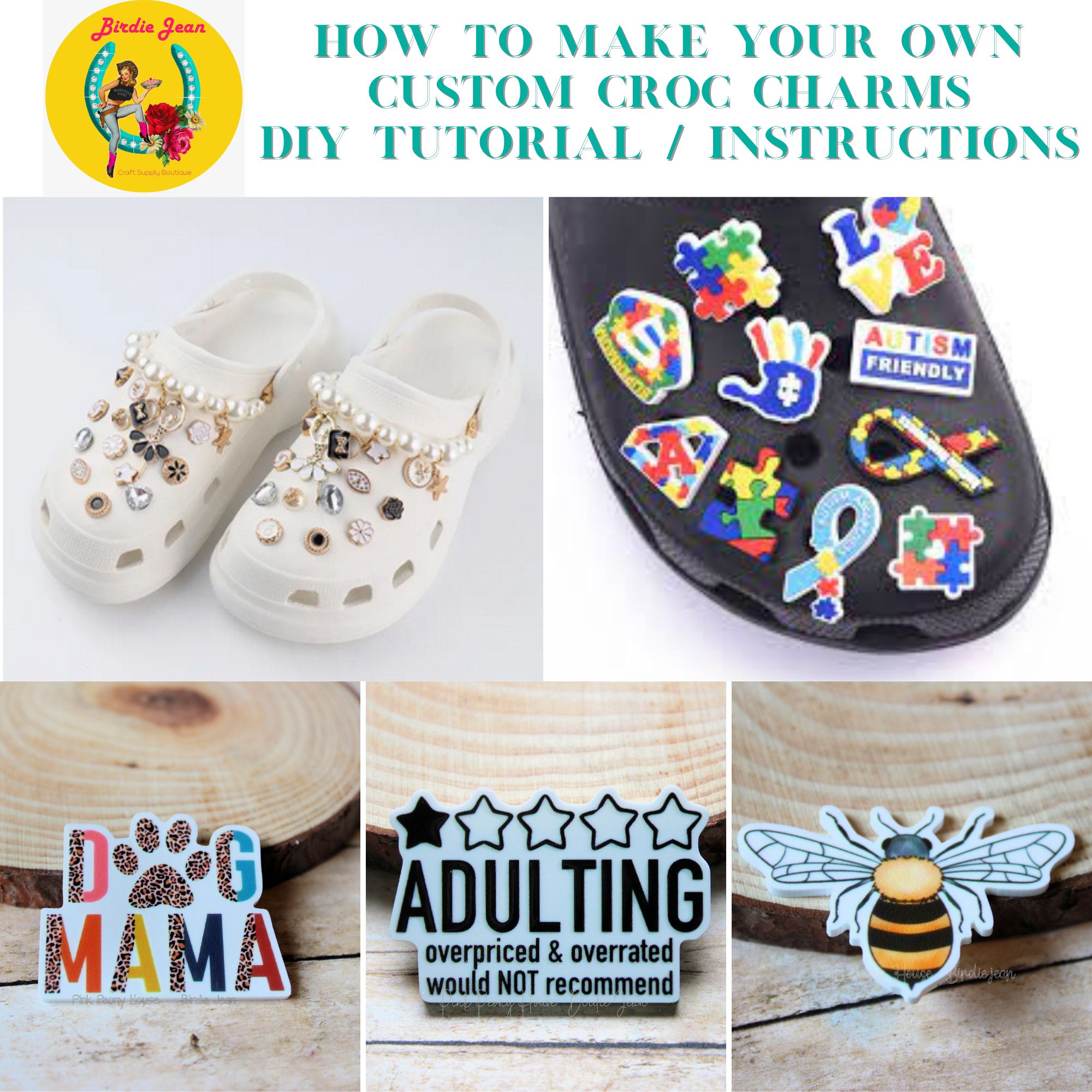 How to make your own Croc Charms - using Birdie Jean's Planar Resins ...